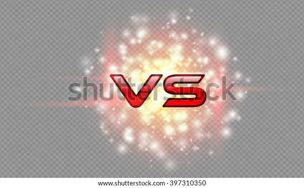 Versus Red Sparkling Glossy Logo Vs Stock Vector (Royalty Free ...