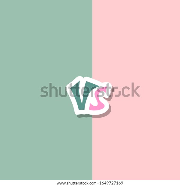 Versus Sticker Symbol Copy Space Vs Stock Vector (Royalty Free ...