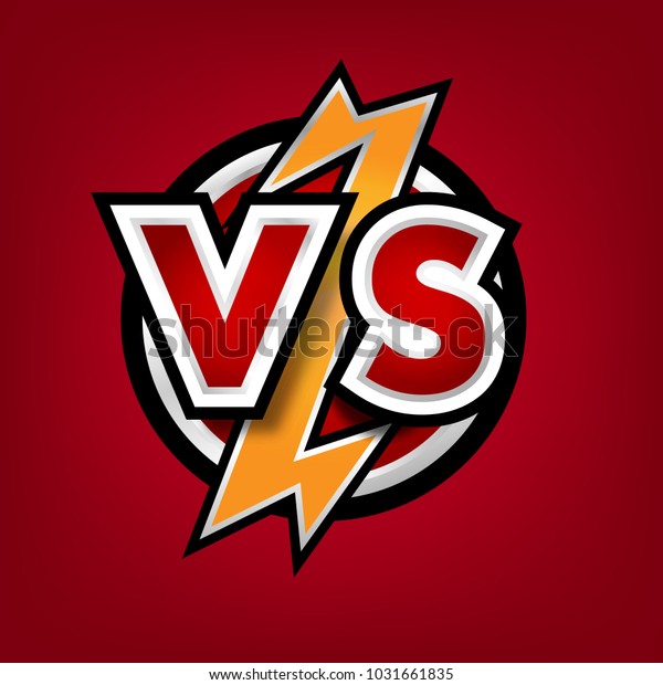 Versus Symbol Cartoon Style Vs Logo Stock Vector (Royalty Free ...