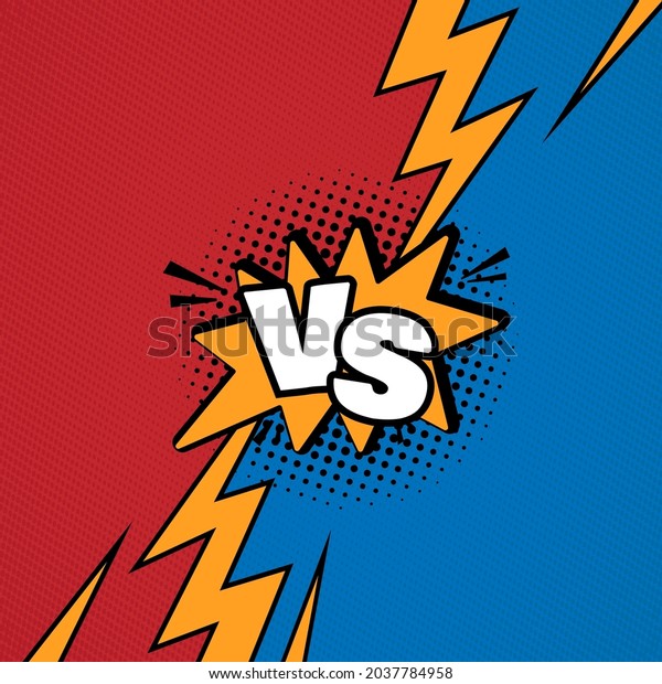 Versus Vs Letters Fight Background Flat Stock Vector (Royalty Free ...