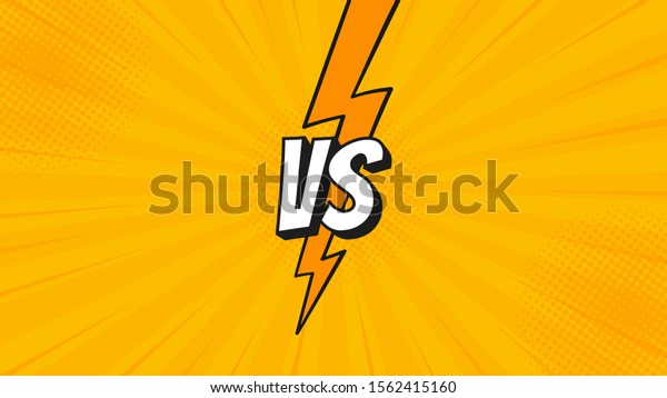 Versus Vs Sign Lightning Bolt Isolated Stok Vektör (Telifsiz ...
