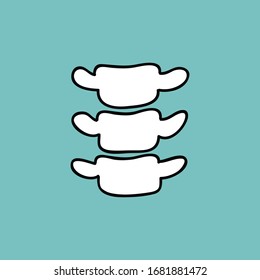 Vertebrae Doodle Icon Vector Illustration Stock Vector (Royalty Free ...