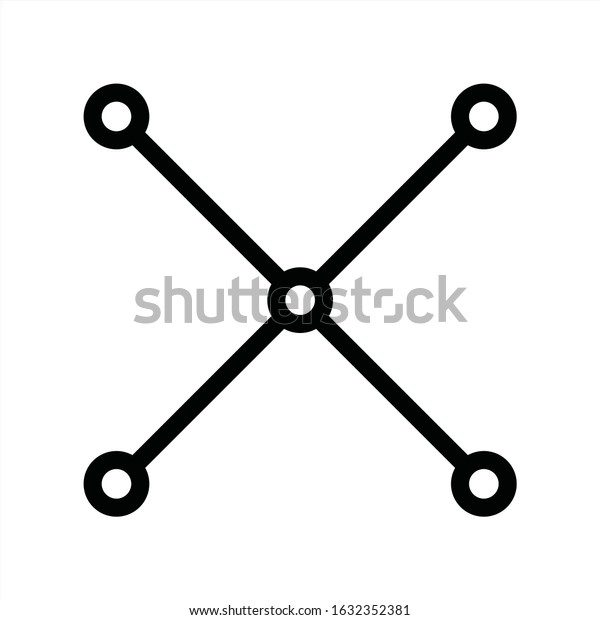 Vertex Icon Vertex Connection Flat Sign Stock Vector (Royalty Free ...