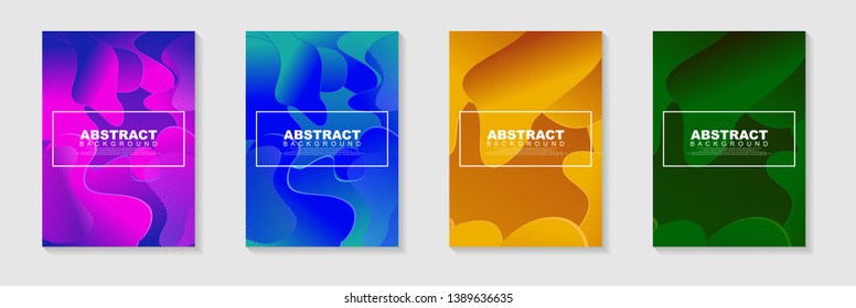 Vertical A4 Banners Abstract Background Fluid Stock Vector (Royalty ...