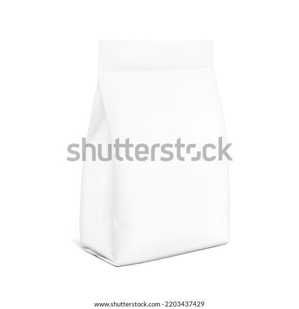 Vertical Bag Flat Bottom Mockup Vector Stock Vector (Royalty Free ...