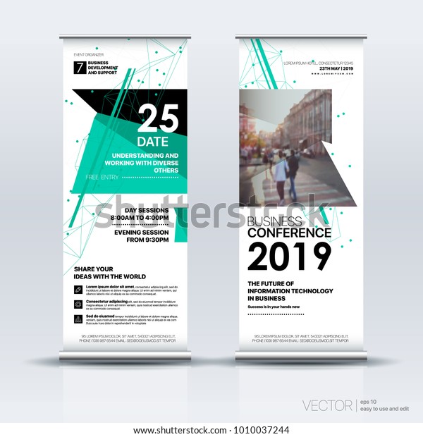 Vertical Banner Design Signboard Advertising Brochure Stock Vector ...