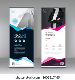 Vertical Banner Stand Template Design Stock Vector (Royalty Free ...