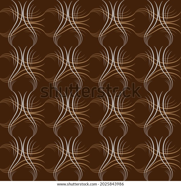 Vertical Beige Wavy Line On Brown Stock Vector (Royalty Free) 2025843986