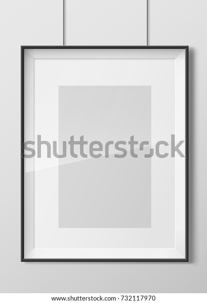 Vertical Black Thin Photo Frame Transparent Stock Vector (Royalty Free ...