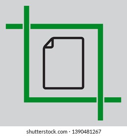 Vertical Document Sign Illustration Black Icon Stock Vector (Royalty ...