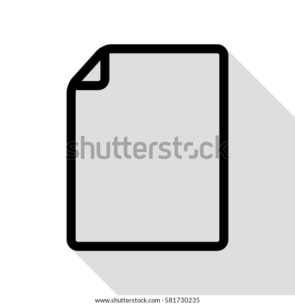 Vertical Document Sign Illustration Black Icon Stock Vector (Royalty ...