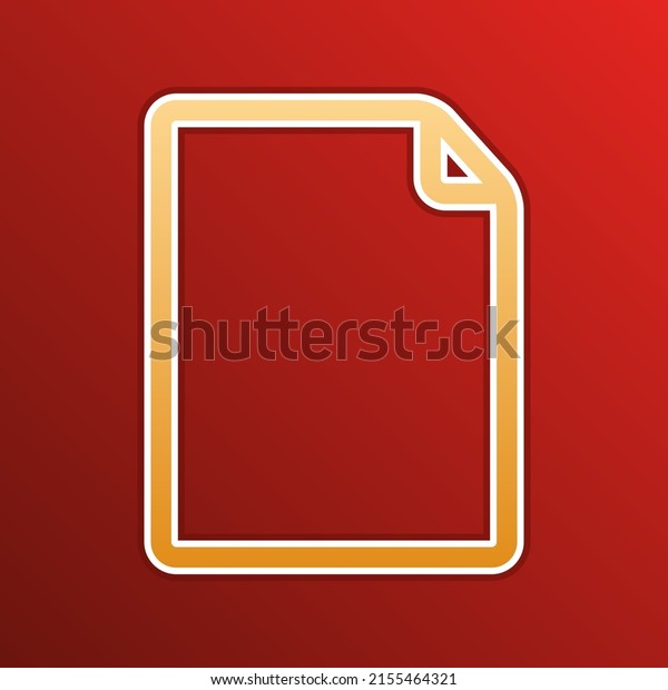 Vertical Document Sign Illustration Golden Gradient Stock Vector ...