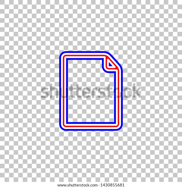 Vertical Document Sign Illustration Red White Stock Vector (Royalty ...