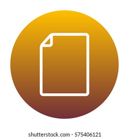 Vertical Document Sign Illustration White Icon Stock Vector (Royalty ...