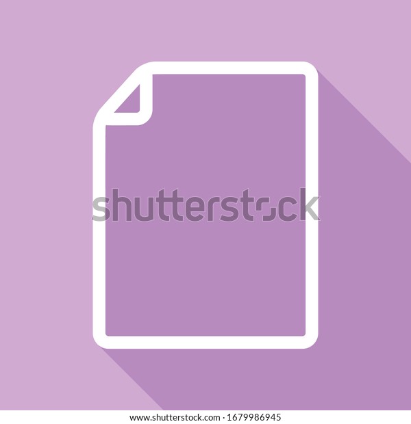 Vertical Document Sign Illustration White Icon Stock Vector (Royalty ...