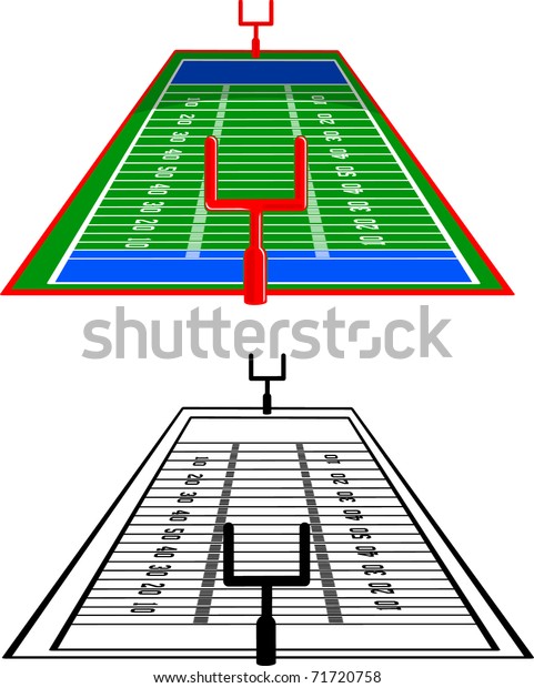 Vertical Football Field Stock Vector (Royalty Free) 71720758