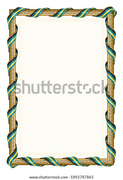 Vertical Frame Border Bahamas Flag Template Stock Vector (Royalty Free ...