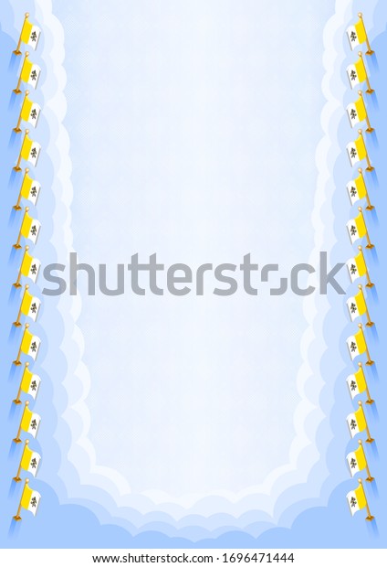Vertical Frame Border Vatican City Flag Stock Vector (Royalty Free ...