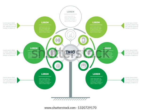 Vertical Green Timeline Infographics Tree Development 库存矢量图（免版税 ...