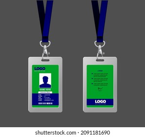 Vertical Id Card Design Template Front Stock Vector (Royalty Free ...