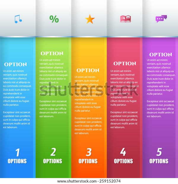 Vertical Infographics Template Multicolor Style Vector Stock Vector ...