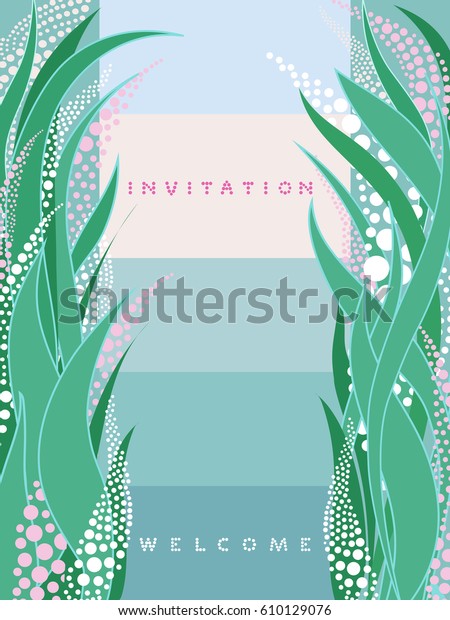 Vertical Invitation Card Point Style Lettering Stock Vector (Royalty ...