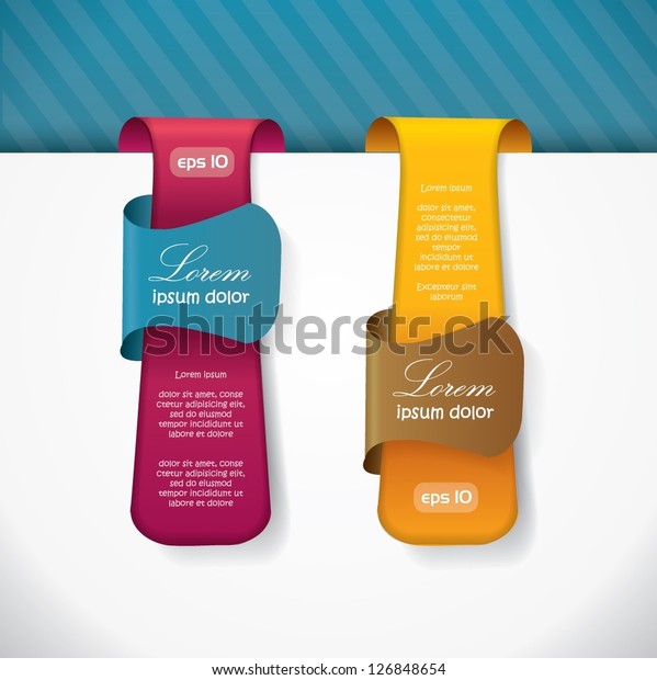 Vertical Labels Place Your Text Content Stock Vector (Royalty Free ...