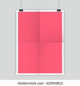 Vertical Paper A4 On Rope Your: vector de stock (libre de regalías ...