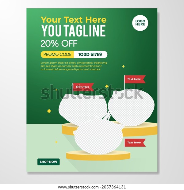 Vertical Post Banner Design Social Media Stock Vector (Royalty Free ...