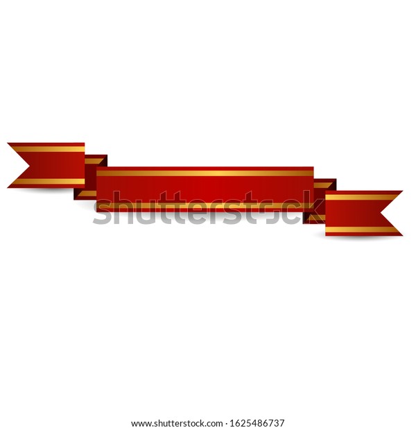 Vertical Red Ribbon On White Background Stock Vector (Royalty Free ...