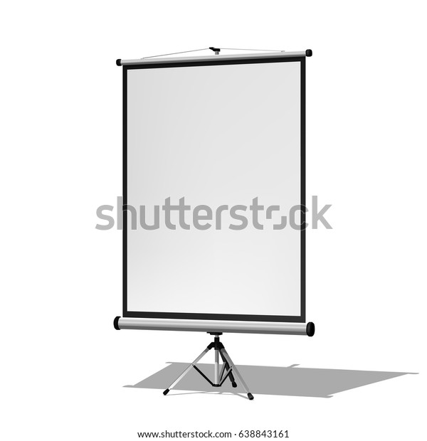 Vertical Screen Projector Advertising Banner Isolated Stock Vector ...