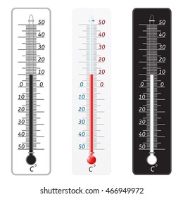 Vertical Thermometer Vector Illustration Isolated On Stock Vector ...