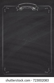 Vertical Vector Classic Menu Blackboard Background Stock Vector ...