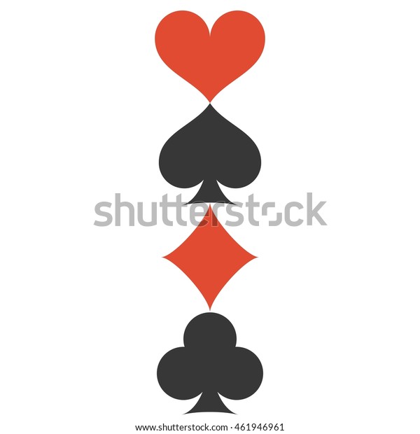 Vertical Vector Four Playing Cards Suits Stock Vector (Royalty Free ...