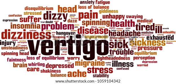 Vertigo Word Cloud Concept Vector Illustration Stock Vector (Royalty ...