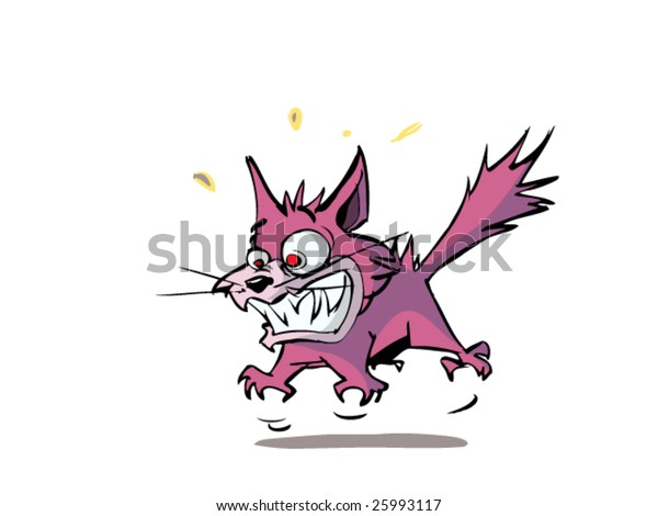 Very Angry Cat Jumping Stock Vector (Royalty Free) 25993117 | Shutterstock