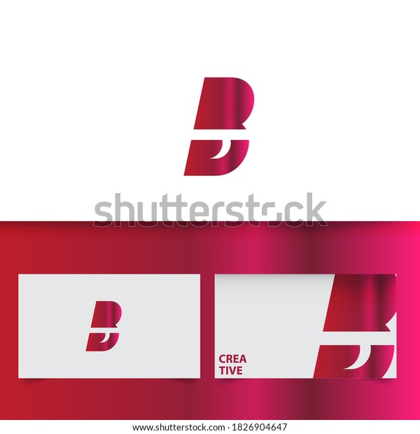 Very Beautiful Pretty Pink B Logo Stock Vector (Royalty Free ...