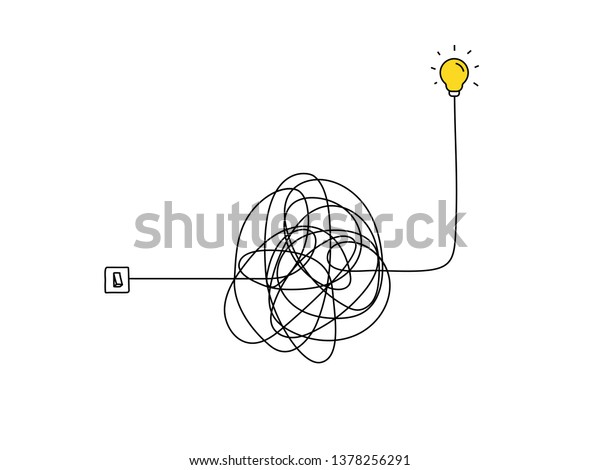 Very Hard Thinking Inspiration Idea Through Stock Vector (Royalty Free ...