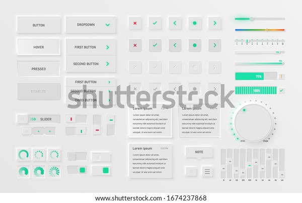 Very High Detailed White User Interface Stock Vector (Royalty Free ...