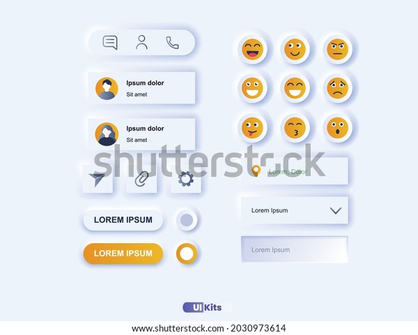 Very Highly Detailed White User Interface Stock Vector (Royalty Free ...