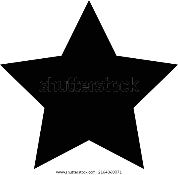Very Simple Black Star Icon Stock Vector (Royalty Free) 2164360071 ...