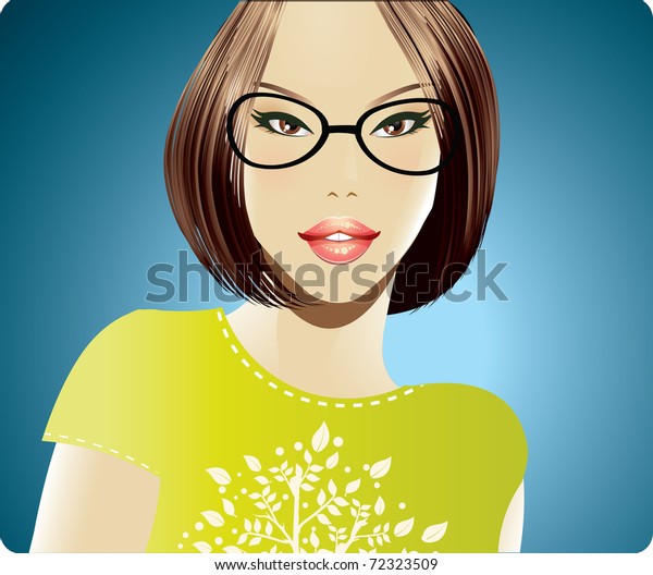 Very Smart Girl Stock Vector (Royalty Free) 72323509