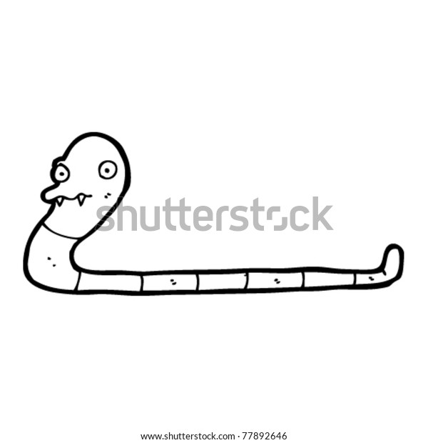 Very Straight Snake Cartoon Stock Vector (Royalty Free) 77892646