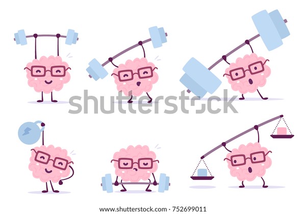 Very Strong Cartoon Brain Concept Vector Stock Vector (Royalty Free ...