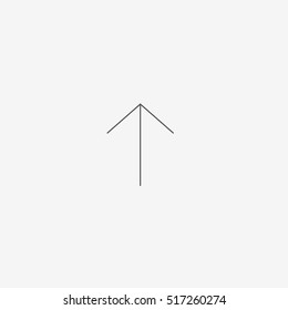 Very Thin Arrow Vector Icon On Stock Vector (Royalty Free) 517260274 ...