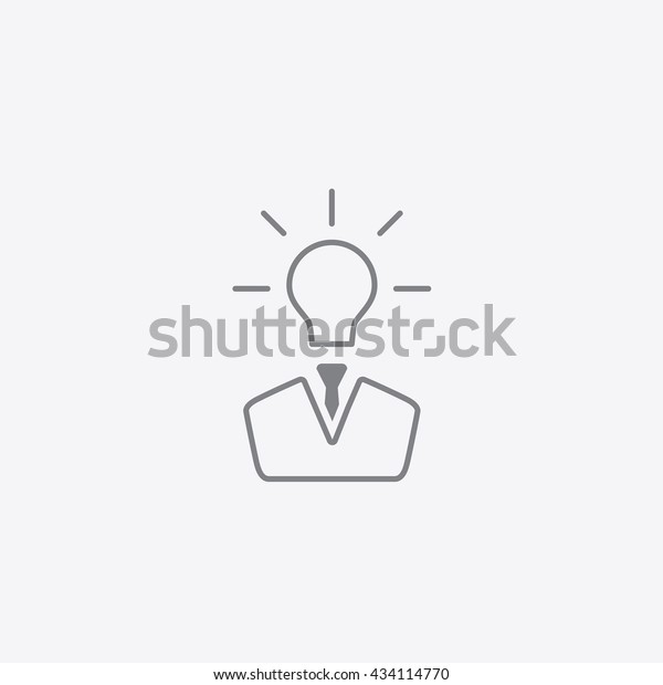 Very Thin Human Icon Lamp Idea Stock Vector (Royalty Free) 434114770 ...