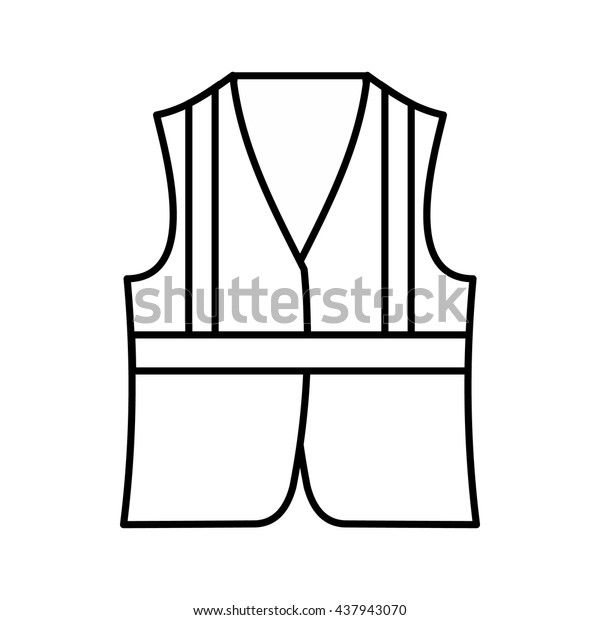 Vest Icon Outline Style Stock Vector (Royalty Free) 437943070
