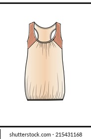 Cute Vest Top Vector Stock Vector (Royalty Free) 215420791