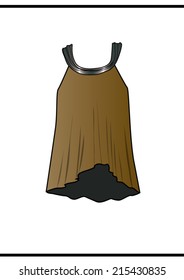 Vest Top Cad Drawing Vector Stock Vector (Royalty Free) 215430835 ...