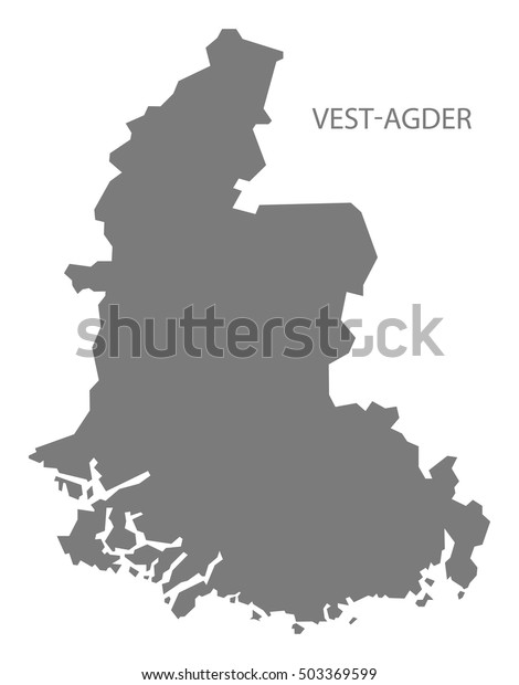 Vestagder Norway Map Grey Stock Vector (Royalty Free) 503369599 ...